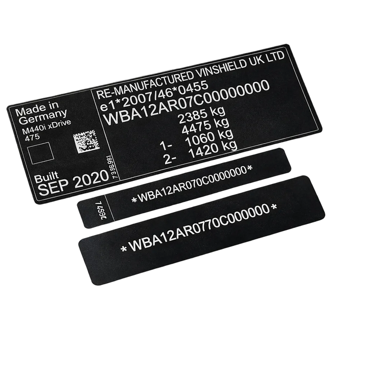 VIN Compliance Labels & Chassis Plates | VIN Stickers UK – VIN SHIELD ...
